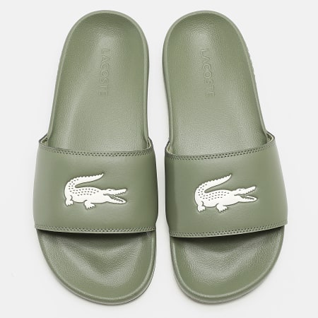 Claquettes Serve Slide 0.0 Logo Crocodile Vert Kaki
