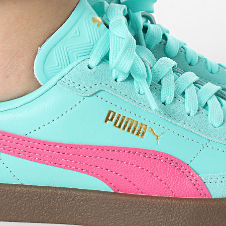 Puma - Baskets Femme Club II Era Jr 401489 Aquatic Puma Pink Puma Gold ...