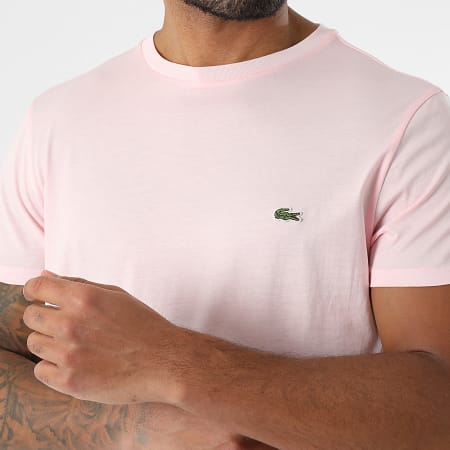 Tee Shirt Logo Brode Crocodile Regular Fit Rose