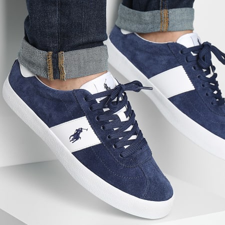 Polo Ralph Lauren - Baskets Court Vulc Navy - LaBoutiqueOfficielle.com