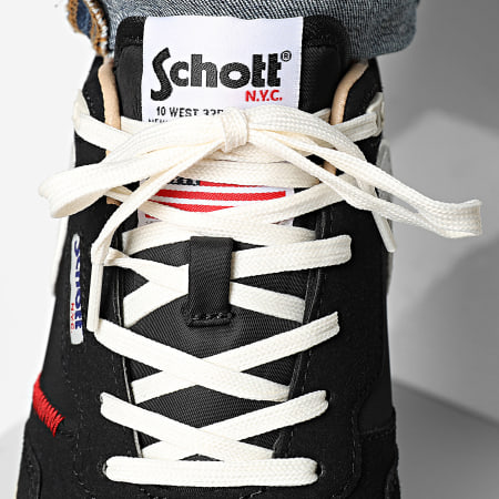 Schott NYC - Baskets Dorian Black - LaBoutiqueOfficielle.com