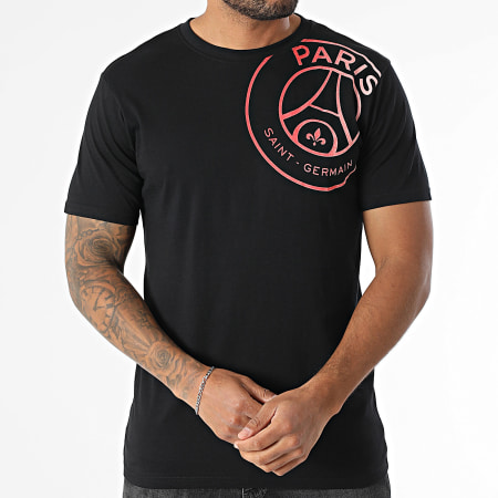 PSG - Tee Shirt Big Logo Cropped Paris Saint Germain P24279C Noir ...
