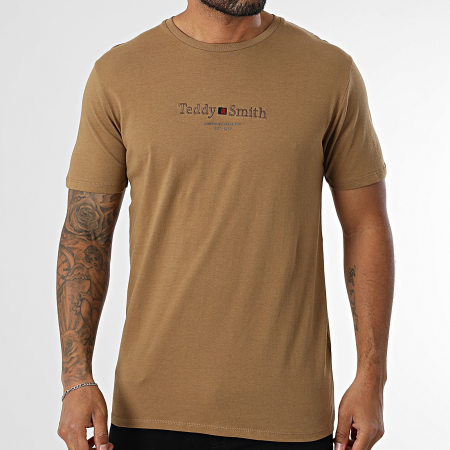Teddy Smith - Tee Shirt Jim 11017024D Camel - LaBoutiqueOfficielle.com