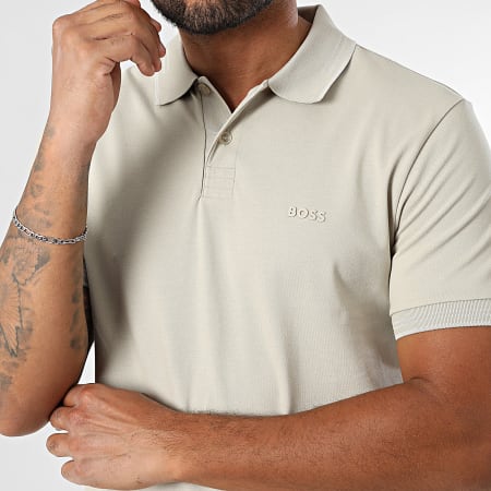 BOSS - Polo Manches Courtes Slim Paul 50506193 Beige ...
