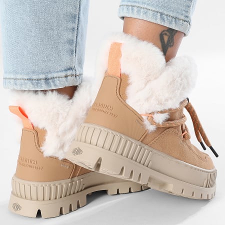 Palladium - Boots Femme Pallashock Lo Hiver 99516 Irish Brown ...