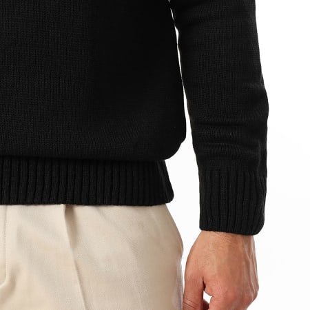 LBO - Pull Col Demi Zip Mailles Moyenne 0689 Noir - LaBoutiqueOfficielle.com