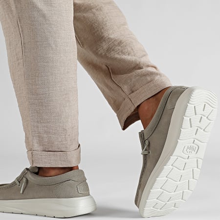 Hey Dude - Mocassins Wally Comf Stone Grey Silver Birch ...