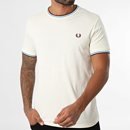 Fred Perry - Tee Shirt Twin Tipped M1588V Beige Clair ...