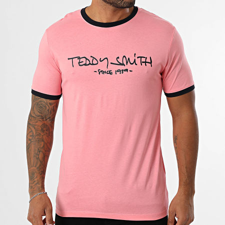 Teddy Smith - Tee Shirt Ticlass 11017833D Rose - LaBoutiqueOfficielle.com