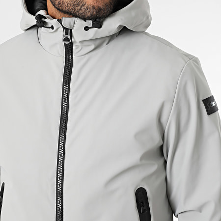 Schott NYC - Veste Capuche Zippée Unie Dorian Gris ...