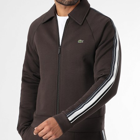 Lacoste - Ensemble De Survetement A Bandes Regular Fit Logo Brodé ...