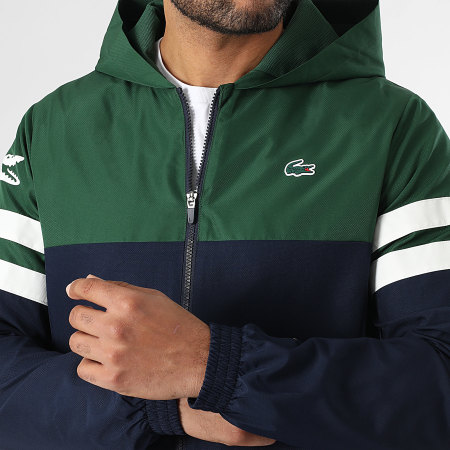 Lacoste - Ensemble De Survetement Logo Crocodile Bleu Marine Vert ...