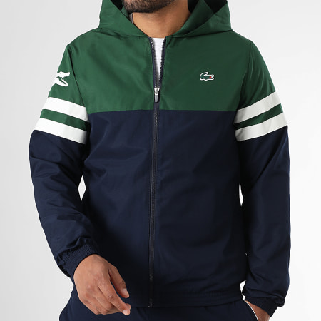 Lacoste - Ensemble De Survetement Logo Crocodile Bleu Marine Vert ...