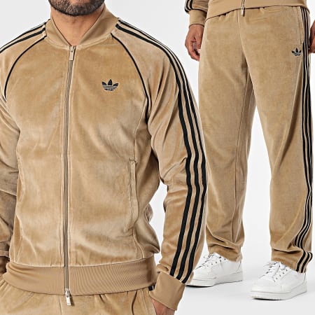 Adidas Originals - Ensemble De Survetement Velours A Bandes SST ...