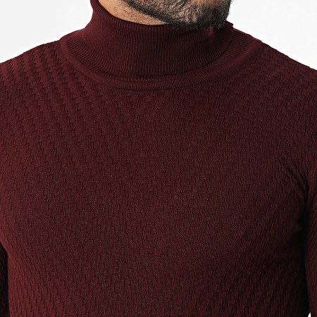 Armita - Pull Texturé Col Roulé 777 Bordeaux - LaBoutiqueOfficielle.com