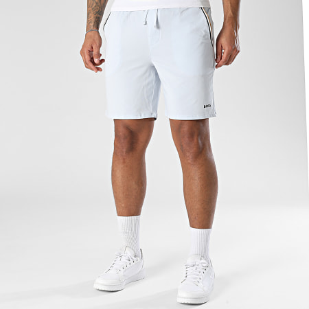 BOSS - Short Jogging Unique 50545942 Bleu Ciel - LaBoutiqueOfficielle.com