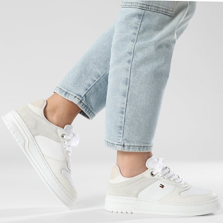 Tommy Hilfiger - Baskets Femme TH Sporty Cupsole Tumbled Leather 9024 ...