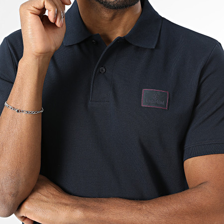 Timberland - Polo Manches Courtes Regular Fit Silicon Badge A6HTY Bleu ...