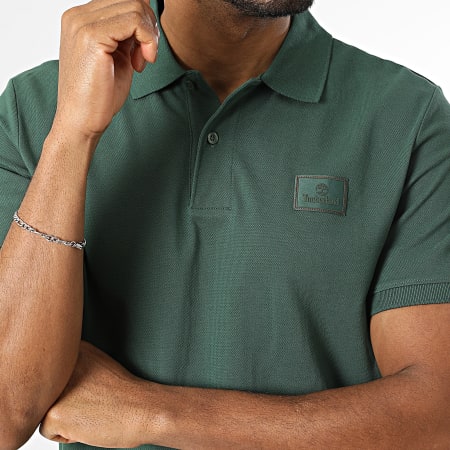 Timberland - Polo Manches Courtes Regular Fit Silicon Badge A6HTY Vert ...