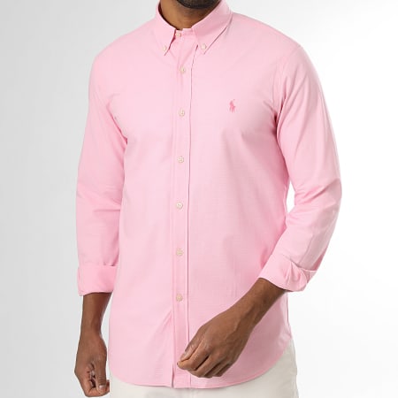 Polo Ralph Lauren - Chemise Manches Longues Original Player Rose ...