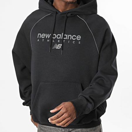 New Balance - Sweat Capuche Oversize Trackside Fleece MT611629 Noir ...