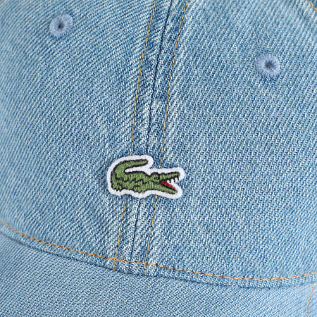 Lacoste - Casquette Logo Brodé Crocodile Bleu Denim ...
