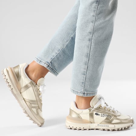 Lacoste - Baskets Femme Elite Active 126 White Gold ...