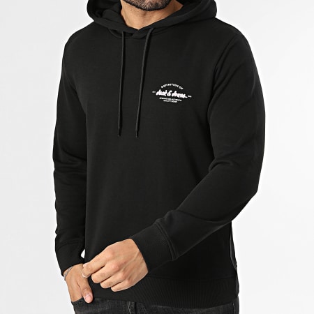 Jack And Jones - Sweat Capuche Brandon Noir - LaBoutiqueOfficielle.com