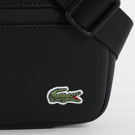 Lacoste - Sacoche Logo Brodé Crocodile Noir - LaBoutiqueOfficielle.com