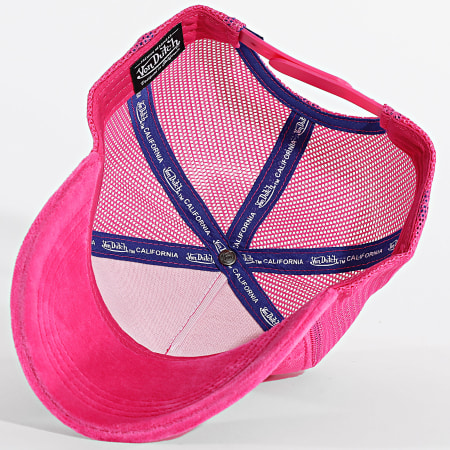 Von Dutch - Casquette Trucker Soft Velvet Kylie Rose Fuchsia ...