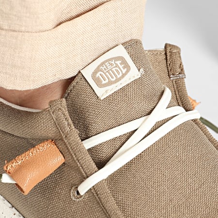 Hey Dude - Mocassins Wally Craft Linen Timber Silver Birch ...