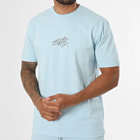 Sale Môme Paris - Ensemble Tee Shirt Et Short Jogging SLME Bleu Clair ...
