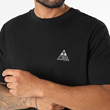 TRIANGLE DES BERMUDES - Tee Shirt Oversize Logo Outline Noir Blanc ...