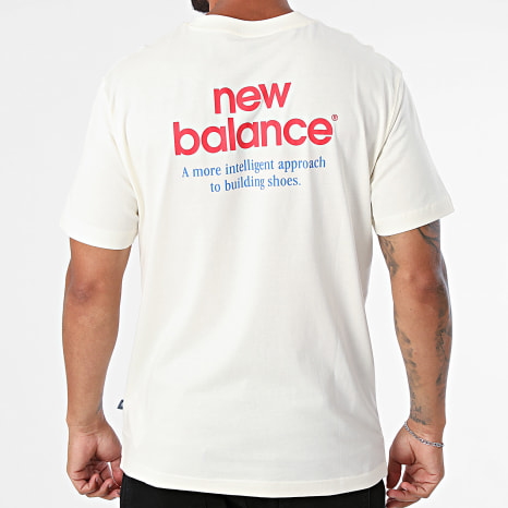 New Balance - Tee Shirt MT62G7MG Beige Clair - LaBoutiqueOfficielle.com
