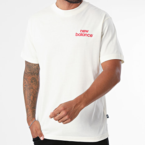 New Balance - Tee Shirt MT62G7MG Beige Clair - LaBoutiqueOfficielle.com
