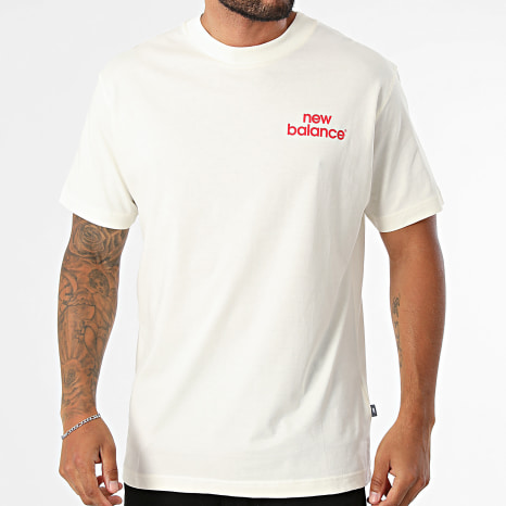 New Balance - Tee Shirt MT62G7MG Beige Clair - LaBoutiqueOfficielle.com